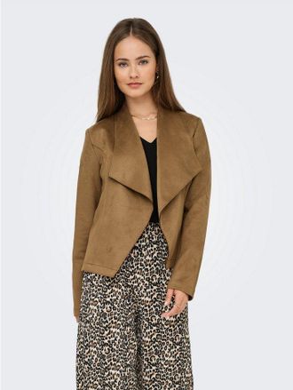 Only Kurzjacke ONLJOLINE FAUX SUEDE DRAPY JACKET OTW in Wildleder Optik