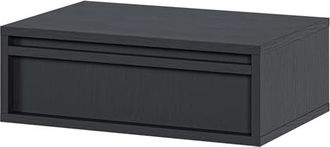 Selsey Nachttisch Beistellschrank Beistelltisch Nachtschrank 50 cm Hängend mit Schublade Schwarz Evo