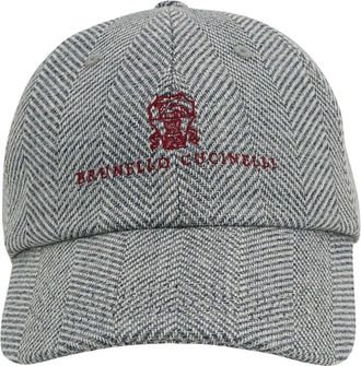 Brunello Cucinelli Casquette de baseball Chevron - Homme - Accessoires - Gris - Taille: M