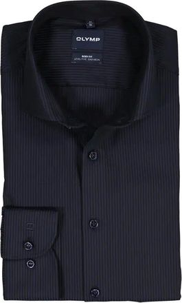 Olymp Herren Hemden blau Baumwoll-Stretch