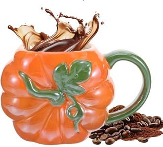 Generico Tasse de citrouille: tasse de boisson dHalloween en c&eacute;ramique avec poign&eacute;e | Caf&eacute; de f&ecirc;te, th&eacute;, vin, tasse de bi&egrave;re lait pour enfants, adultes, femmes