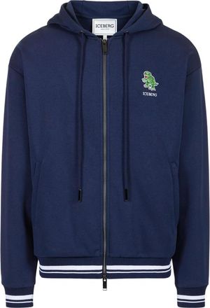 Iceberg Homme, Sweatshirts et sweats &agrave; capuche, Bleu, Taille: 2XL Dino Social Club Sweat &agrave; capuche