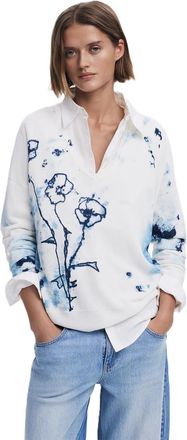 Desigual Damen 25SWJF33 Sweatshirt, White, S