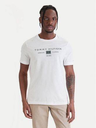 Tommy Hilfiger T-Shirt Brand Love MW0MW42365 Wei&szlig; Regular Fit