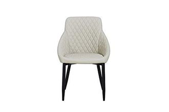 Homemania HOME MANIA Homemania Stuhl, Metall, Stoff, Beige, 55 x 55 x 86 cm