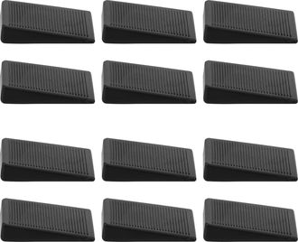 Valiclud 12 St&uuml;ck 12 St&uuml;ck M&ouml;belkeile aus Robustem Kunststoff Nivellierf&uuml;&szlig;e f&uuml;r Tisch Bett und Werkbank Bodenschoner Schwarz f&uuml;r M&ouml;belstabilit&auml;t und H&ouml;henverst