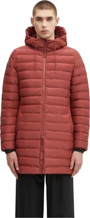 Rains Lohja Curve W3T3 Manteau matelass&eacute; &agrave; capuche - Homme - Vestes - Orange - Taille: S