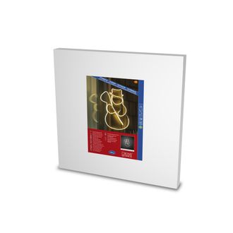 Konstsmide LED Schlauchsilhouette, Schneemann, 288 warm weiße Dioden, 31V Außentrafo, weißes Kabel - 3099-102
