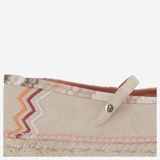 Missoni Womens Espadrilles Zigzag Viscose-Blend Beige Shoe