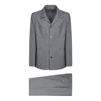 Dell'Oglio Homme, Costumes, Gris, Taille: 2XL Costume Gris Flanelle