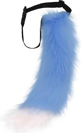 Dreshow Queue de Renard en Fausse Fourrure Cosplay Costume Fête Halloween Noël Fluffy Queue de Chat pour Adolescent Adulte