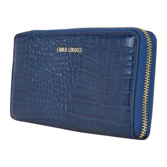 Carlo Colucci Geldb&ouml;rse in Krokooptik Chiarotti - - Accessories - unisex - Blau - ONE SIZE