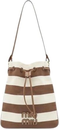 Miu Miu Pre-owned Canvas Bucket Bag - - Pre-owned - Damen - Braun - ONE SIZE