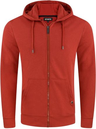 Riverso Sweatjacke Herren RIVNils Regular Fit Zip Hoodie Kapuzenjacke Kapuzenpullover Sweatshirt, Größe:XXL, Farbe:Rusty Ochre Red (15400)