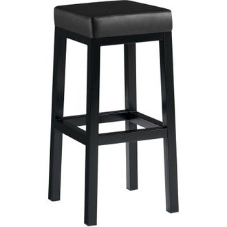Clp Tabouret de bar Taylor hauteur dassise 83 cm pi&egrave;tement m&eacute;tal noir Noir Similicuir