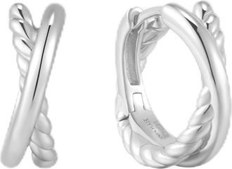 Ania Haie Damen Creolen TIDE ECHO aus 925 Sterling Silber, Durchmesser: 12 mm, inkl. Geschenkverpackung