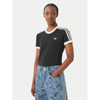 adidas T-Shirt 3 Stripes KD7980 Schwarz Regular Fit