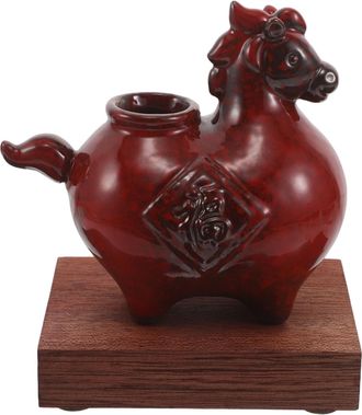 Aboofan Kreative Vase Orientalische Chinesische Porzellanvase Orientalische Chinesische Dekorationsvase Kleine Florale Porzellanvase Schreibtischdekoration