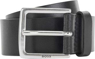 HUGO BOSS Rummi G&uuml;rtel, Kuh Leder (Schwarz)