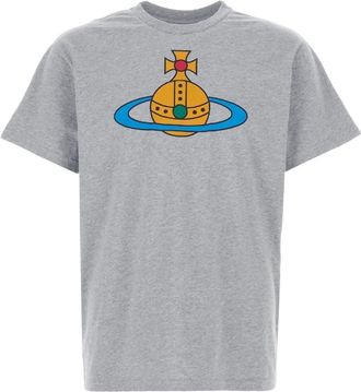 Vivienne Westwood Homme, Tops, Gris, Taille: L T-shirt Classique Orb Oversize