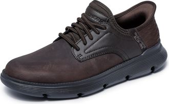 Skechers Garza - GERVIN Herren Sneakers Slip-ins 205046 Choc dunkel braun, Schuhgröße:43 EU