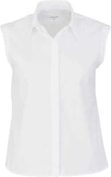 Seidensticker Chemisier pour femme - Chemisier de ville - Col chemise - Coupe slim - Sans manches - Stretch