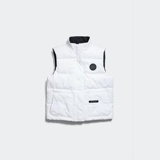 Canada Goose Legacy Freestyle Weste mit Black Disc (Weiblich, Optic White, L)