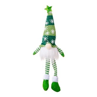 Generico Weihnachten mit Lichtern, beleuchtetes Spielzeug, batteriebetrieben, Weihnachtspuppe, Strickmütze, Schneeflocke, Tischdekoration für Zuhause, Innenber