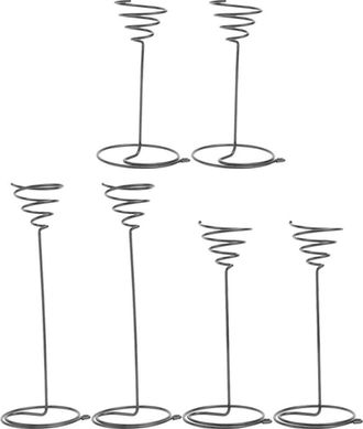 BESTONZON 6 St&uuml;cke Luftpflanzen Halter Edelstahl Tillandsia Halter Air Plant Vase Luftpflanzen St&auml;nder Luftpflanzenhalter H&auml;ngenden Metall Halter Pflanzgef&auml;&szlig; Ti