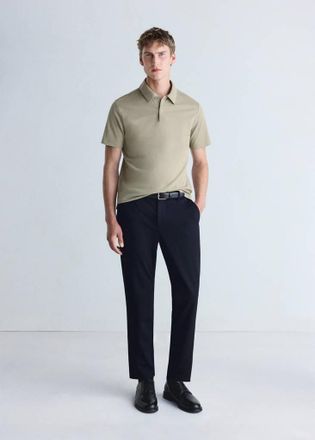 Mango Slim-Fit-Polo Thermolite mittelbraun - Herren - XXL - MANGO MAN