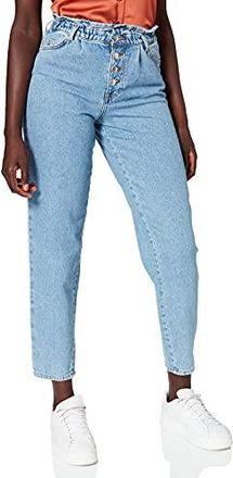 Only ONLCUBA Life HW Slouchy CA LBDNM JNS Dot, Bleu Jeans Clair, XL Femme