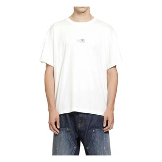 Maison Margiela T-shirt avec &eacute;cusson logo - Homme - Tops - Blanc - Taille: L