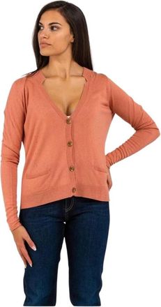 Gas Gas, Femme, Pulls, Rose, Taille: 42 FR Viscose Knit Cardigan