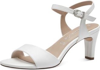 Tamaris Sandales à talons pour femme 1-28008-42, Blanc mat, 41 EU