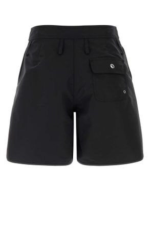 Prada Womens Nylon Bermuda Shorts Black Recycled Bermudas
