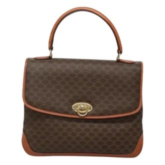 Celine Sac &agrave; main vintage macadam Pre-owned - Femme - Pre-owned - Brun - Taille: ONE Size