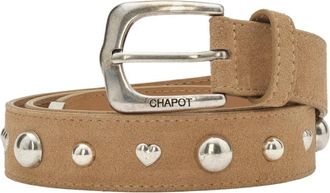 Fab By Fabienne Chapot Play Of Studs Belt Suede - - Accessories - Damen - Beige - 95 CM
