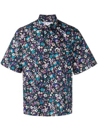 Off-white chemise Flowers Summer en coton - Noir