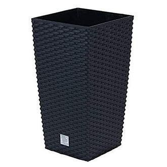 Prosperplast 35 -Liter -Zeit Pot mit Einsatz 28,7 x 28,7 x 55 cm in Anthrazitfarbe