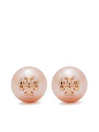 Tory Burch Kira Ohrstecker mit Logo-Schild - Rosa