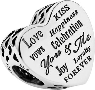 Pandora Celebration Herz Charm - - Accessories - Damen - Grau - ONE SIZE