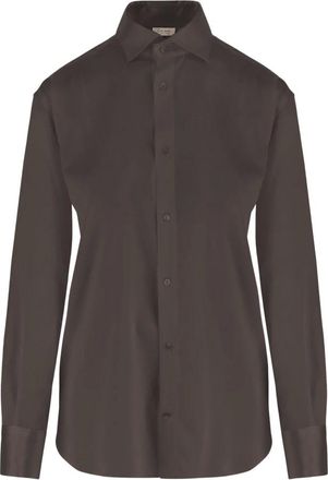 Her Shirt Femme, Blouses et Chemises, Brun, Taille: 42 FR Chemise en soie stretch
