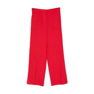 Alysi Ma&szlig;geschneiderte Hose mit geradem Bein - - Trousers - Damen - Rot - 2XS