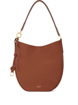 Ferragamo sac porté épaule en cuir - Marron