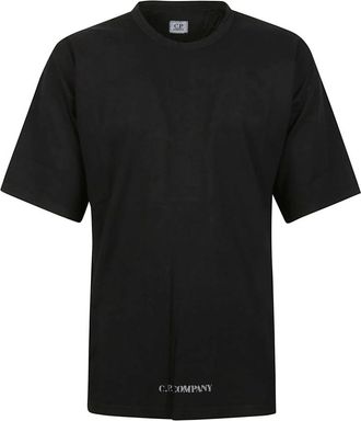 C.P. Company C.p. Company, Homme, Tops, Noir, Taille: M Short Sleeve in 1020 Jersey