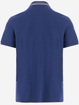 Valentino Mens Cotton Polo Shirt With Logo Navy T-shirts And Polos