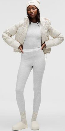 lululemon Waffle-Knit High-Rise Base Layer Tight 28 pour Femmes - Light Gris - Taille XL