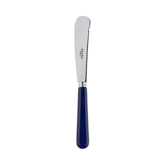 Sabre Paris Buttermesser 20cm - Pop - Rundes Buttermesser für Butter, Honig, Marmelade - Edelstahl & Acryl - Spülmaschinenfest - Marineblau