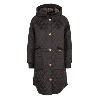 Barbour Femme, Manteaux, Bleu, Taille: 36 FR Veste matelass&eacute;e avec poignets c&ocirc;tel&eacute;s