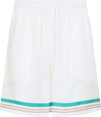 Casablanca Homme, Sport, Blanc, Taille: XL Casa Way Silk Shorts